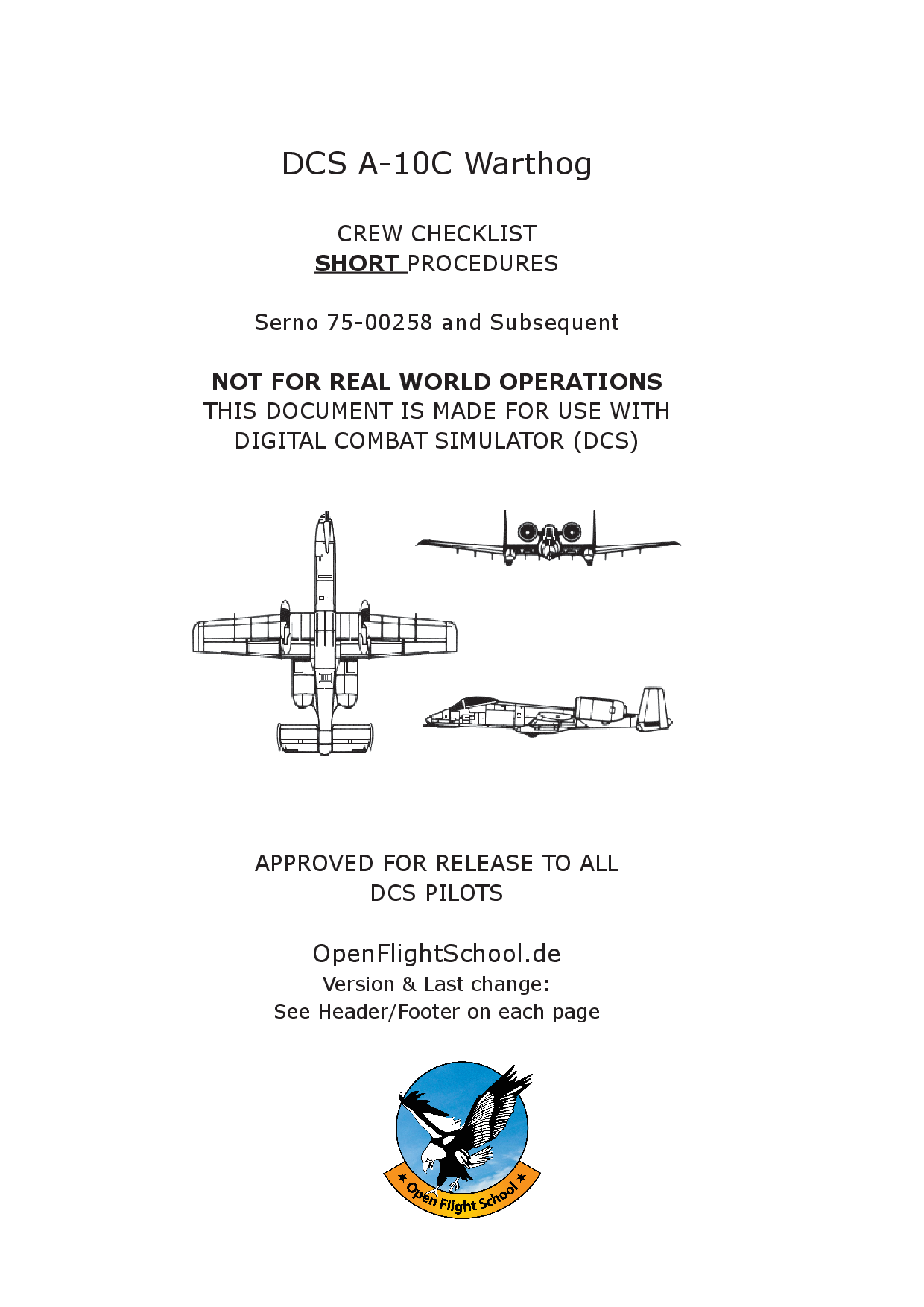 A-10C Basic Course (DCS): Kursdownloads