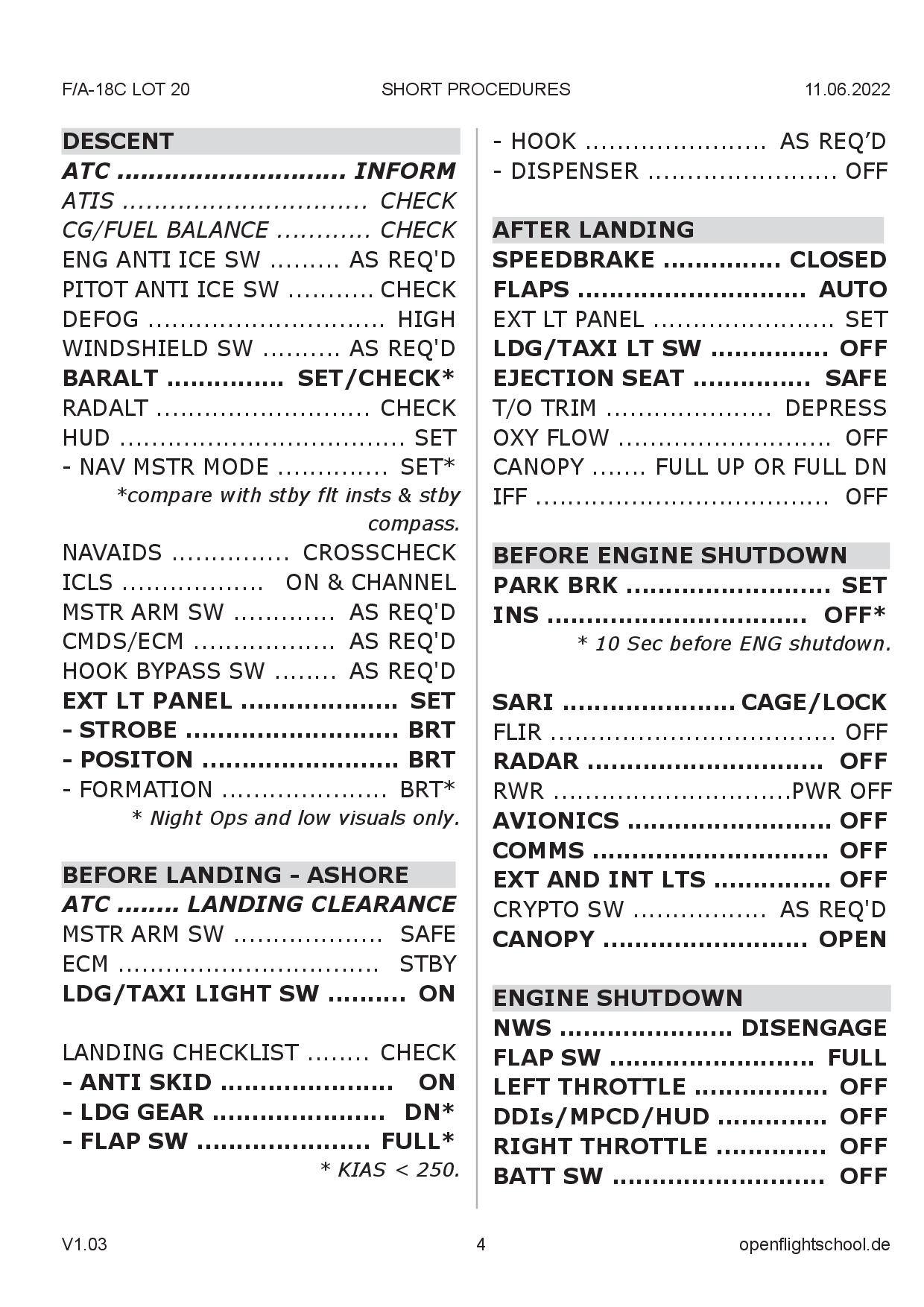 F/A-18C Basic Course (DCS): Course downloads